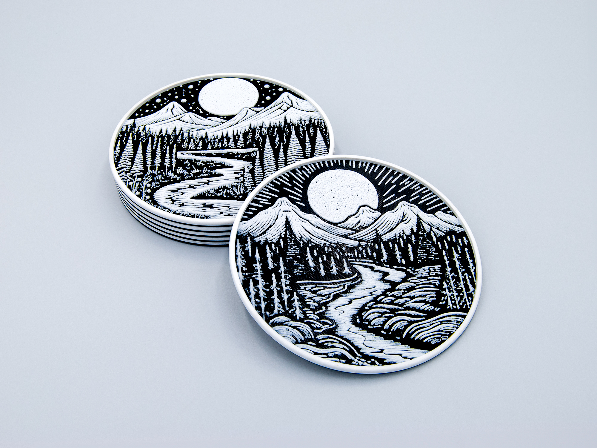 Mountain Coasters by Bamingo Design | Download free STL model ...