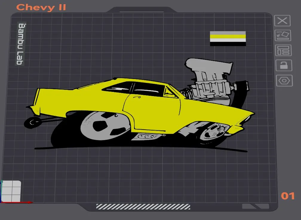 2D Chevy II by wizard7741 | Download free STL model | Printables.com