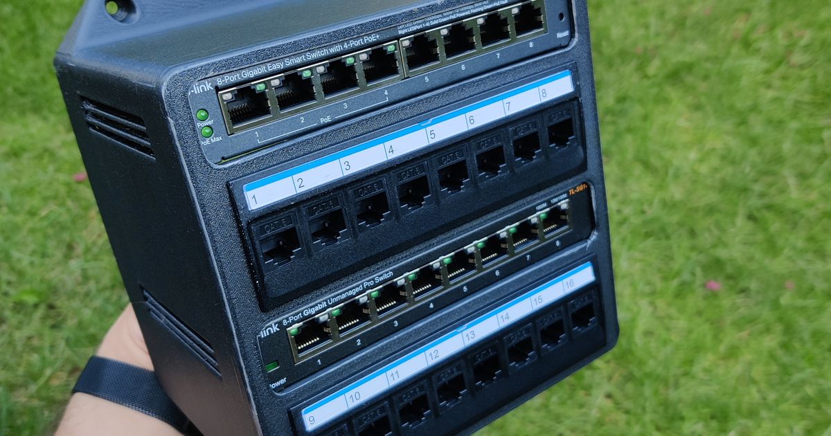 Double patch cabinet (TL-SG108) by bartkodden | Download free STL model ...