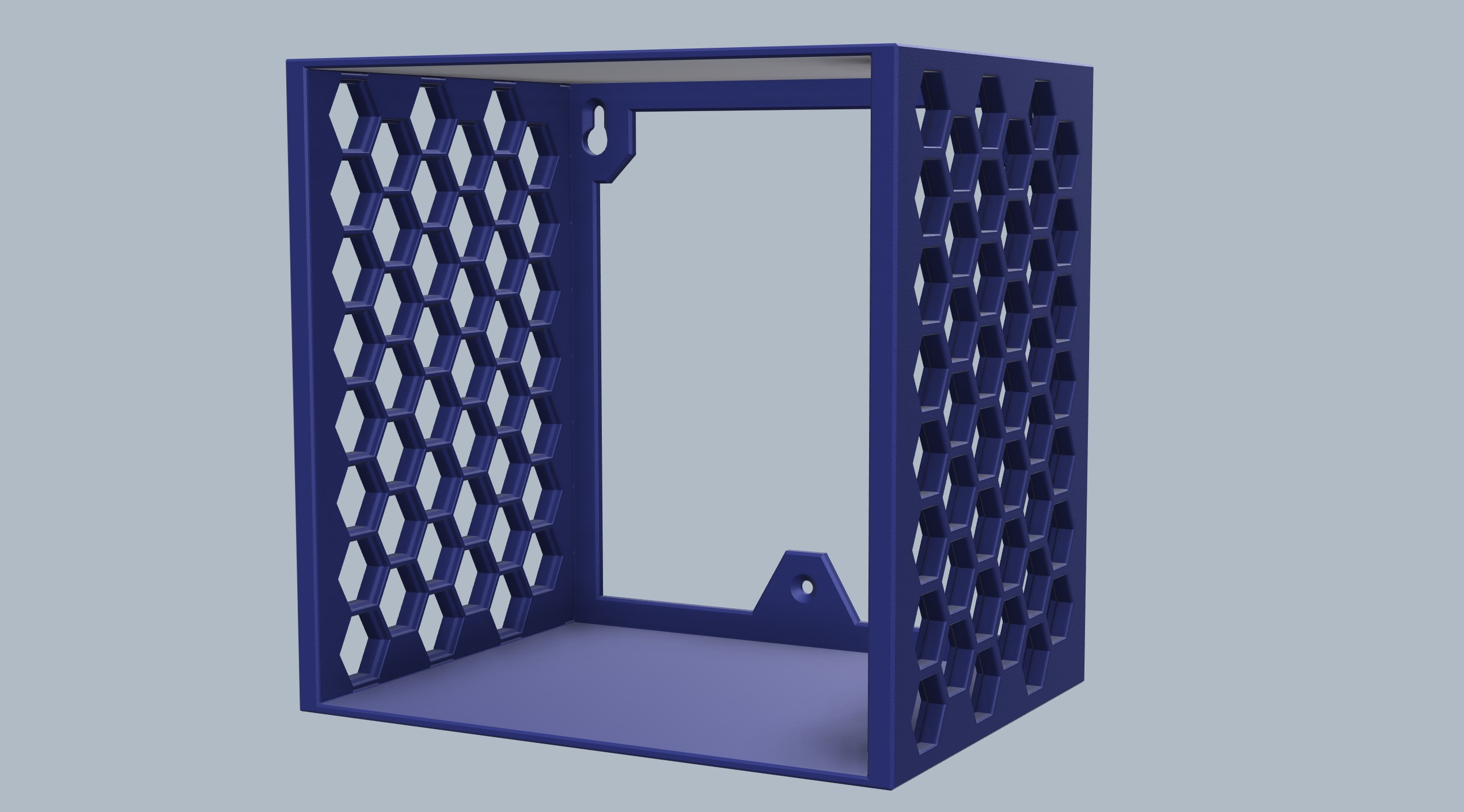 Double Shelf with Honeycomb Storage Wall Sides 200x200x150mm by Jer ...