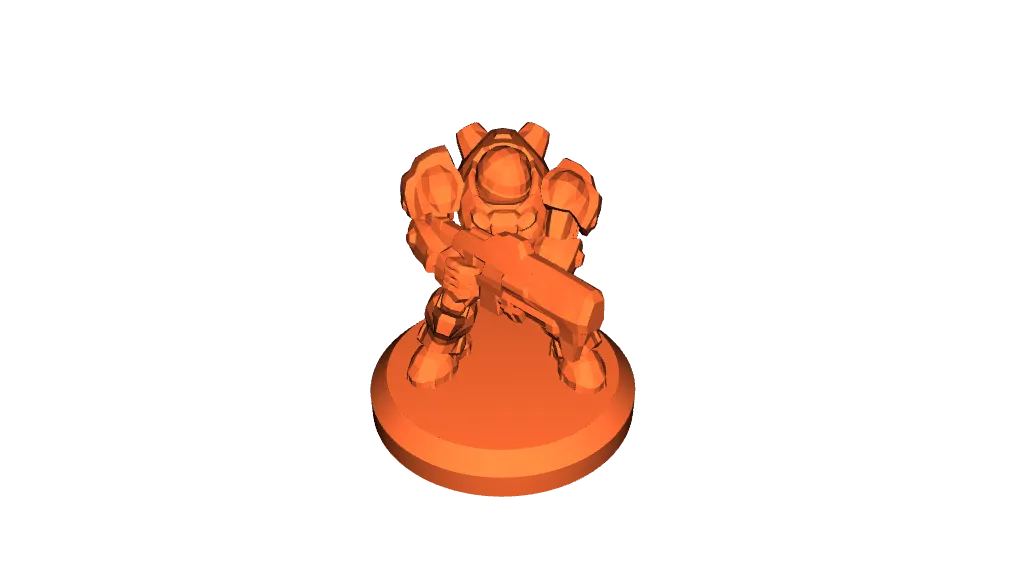 Terran Marine Miniature with stand by LordEvilFish3DP | Download free ...