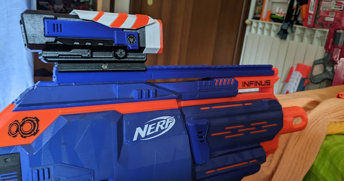 Nerf Infinus Picatinny rail by Dom's 3d Print Shop | Download free STL ...