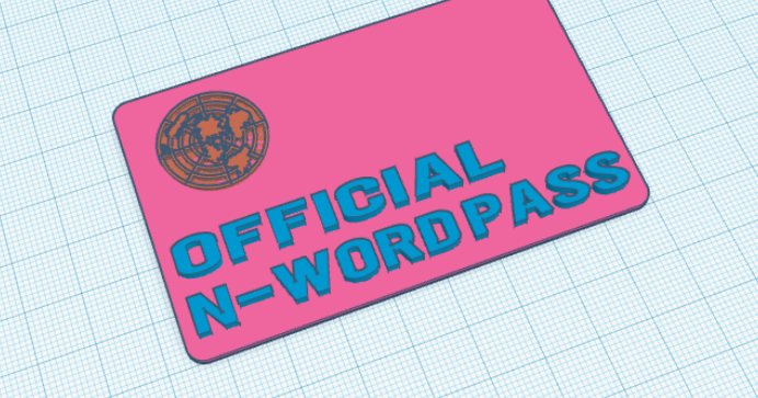 N-Word Pass von Samu | Kostenloses STL-Modell herunterladen ...