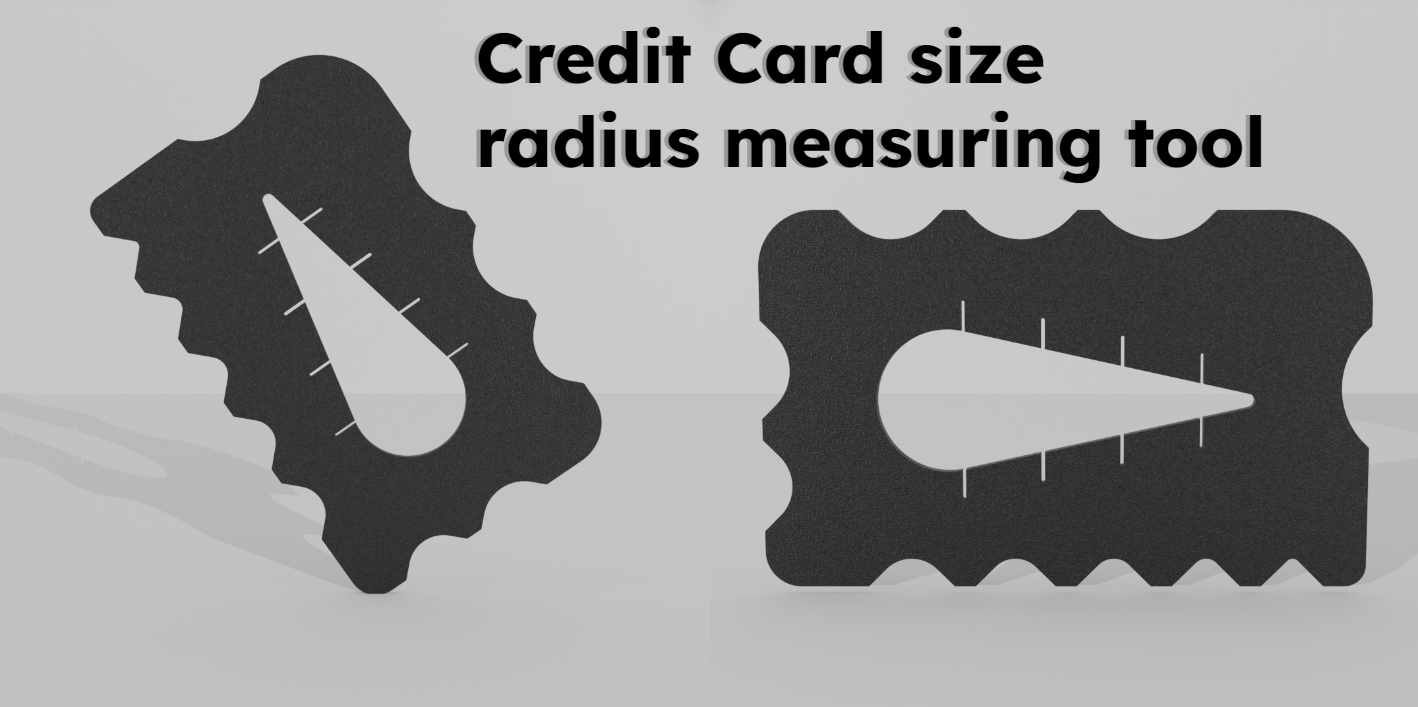 Credit Card size radius measuring tool by Rasmus Additive | Download ...