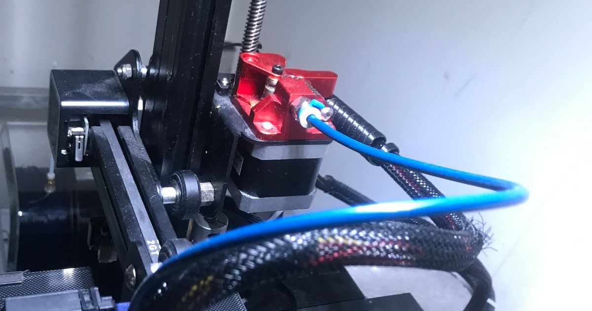 Filament Guide with Armadillo for Ender 3 / V2 with Dual Gear Extruder by Mhatey3d | Download ...