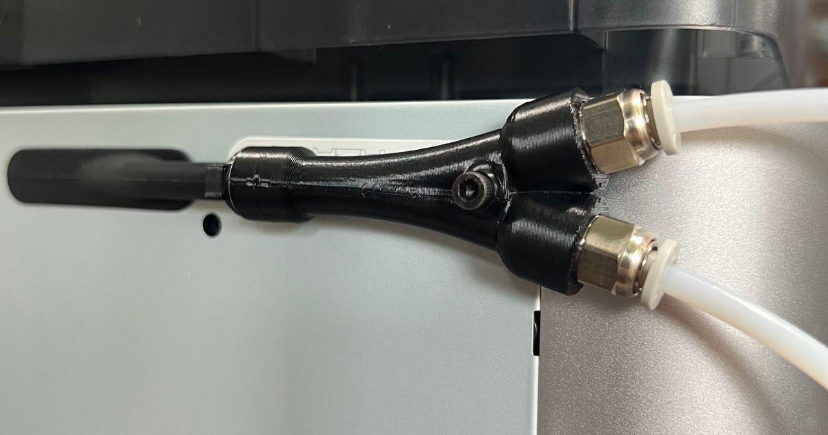 Bambu X1C Over-Engineered Y-Pipe Splitter with Inlet Side PC4-M10 Push ...