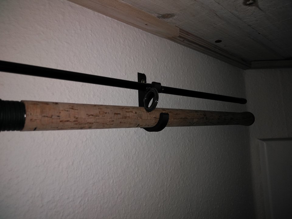 Fishing Rod Wall Holder by Migro | Download free STL model | Printables.com