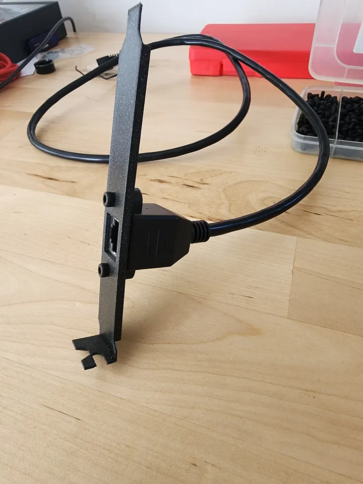 PCIe RJ45 Panel Mount Passthrough Bracket by IroesStrongarm | Download ...
