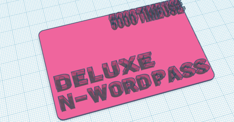 Different N-Word pass levels by Samu | Download free STL model ...