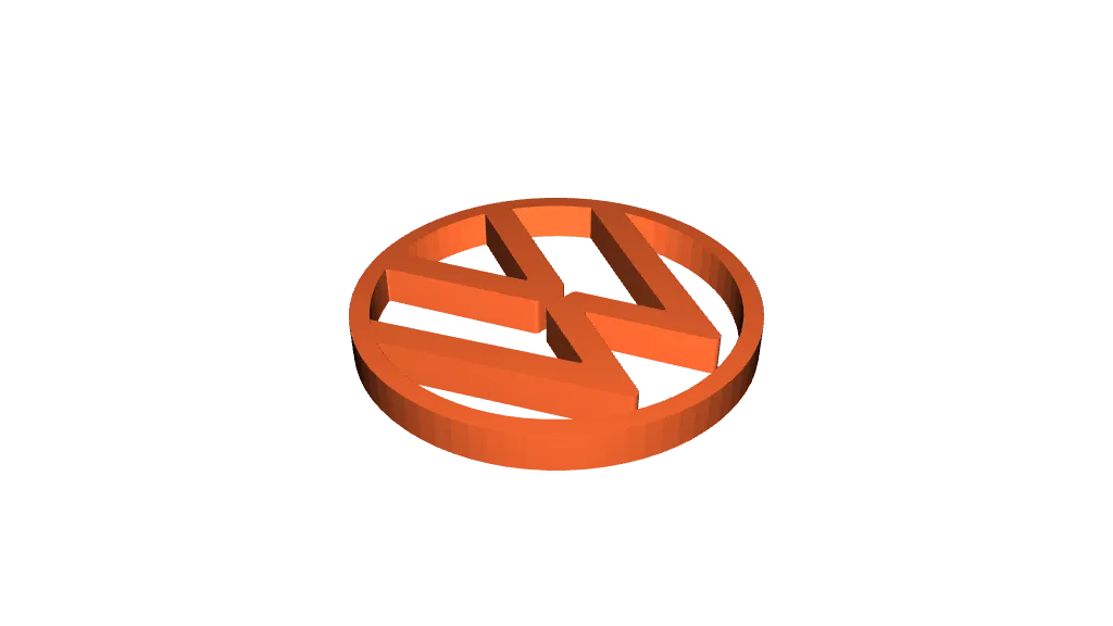 Volkswagen Logo (+DXF) by Referentiel | Download free STL model ...