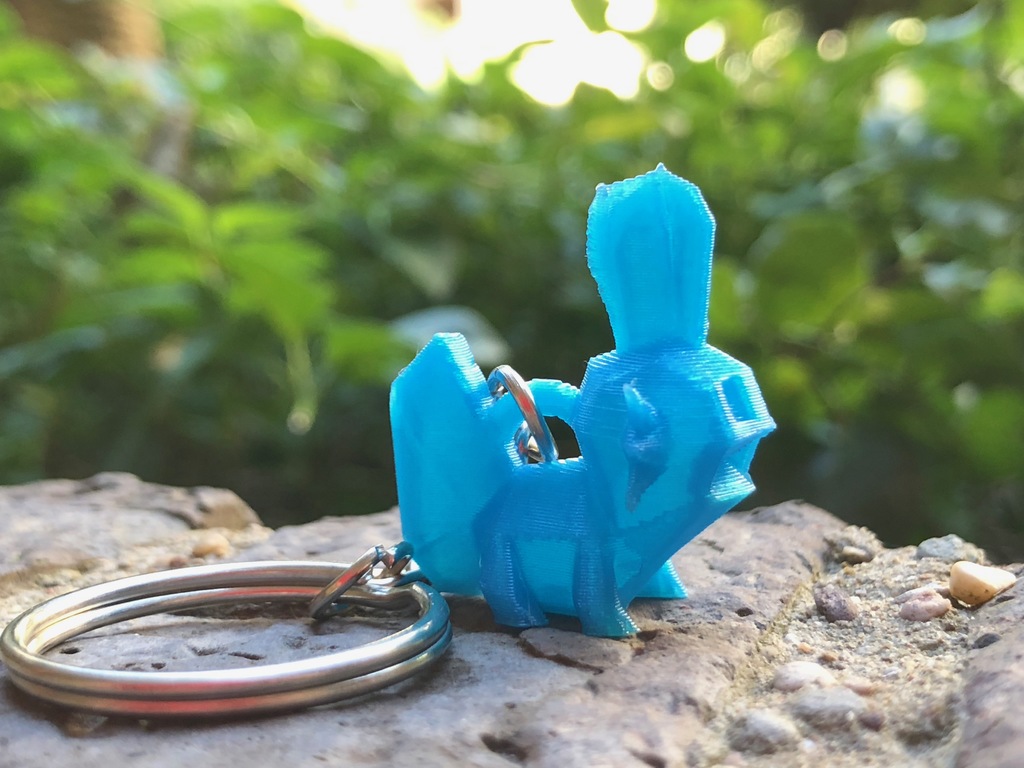 Low Poly Mudkip - Keychain by capitangolo | Download free STL model ...