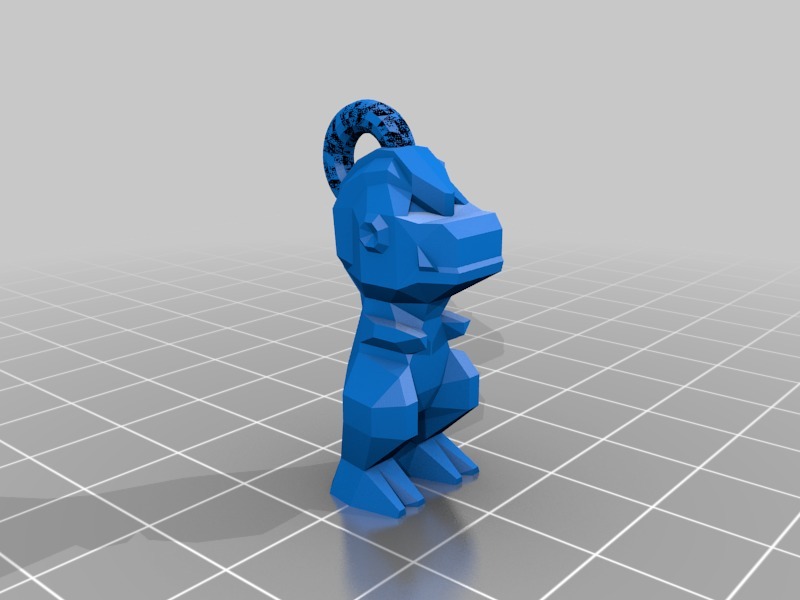 Low Poly Bagon Keychain by capitangolo | Download free STL model ...