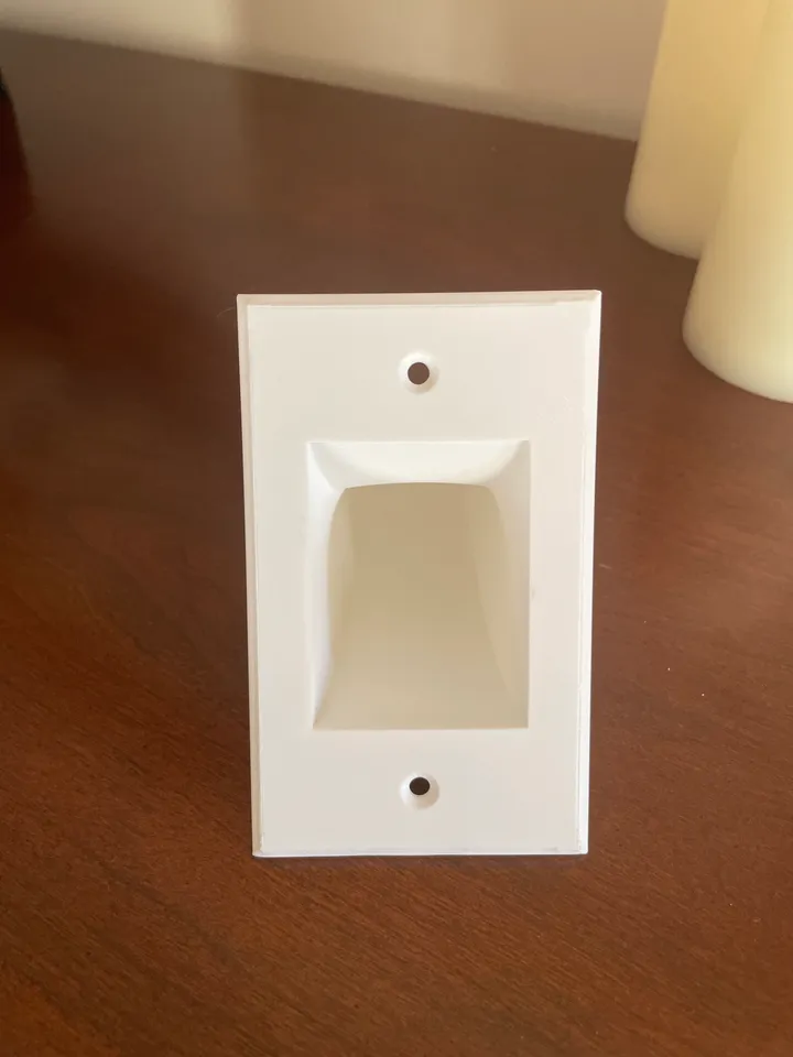 In-wall cable management wall plate. by jammaster63 | Download free STL ...