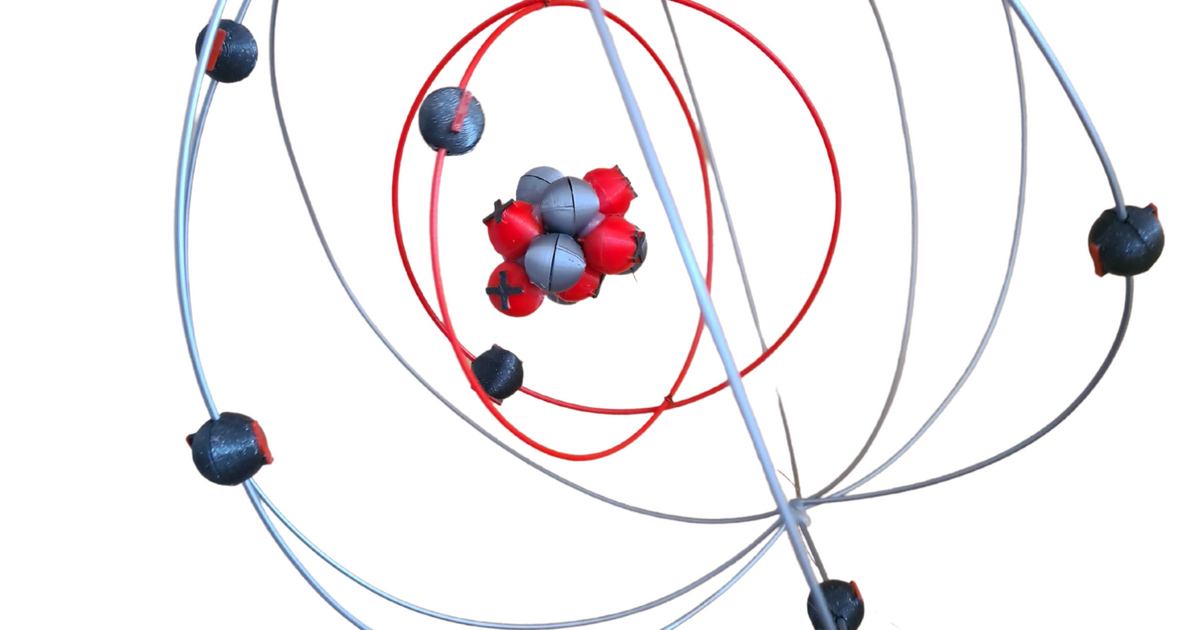 Model atomu by prvniceska | Education | Printables.com