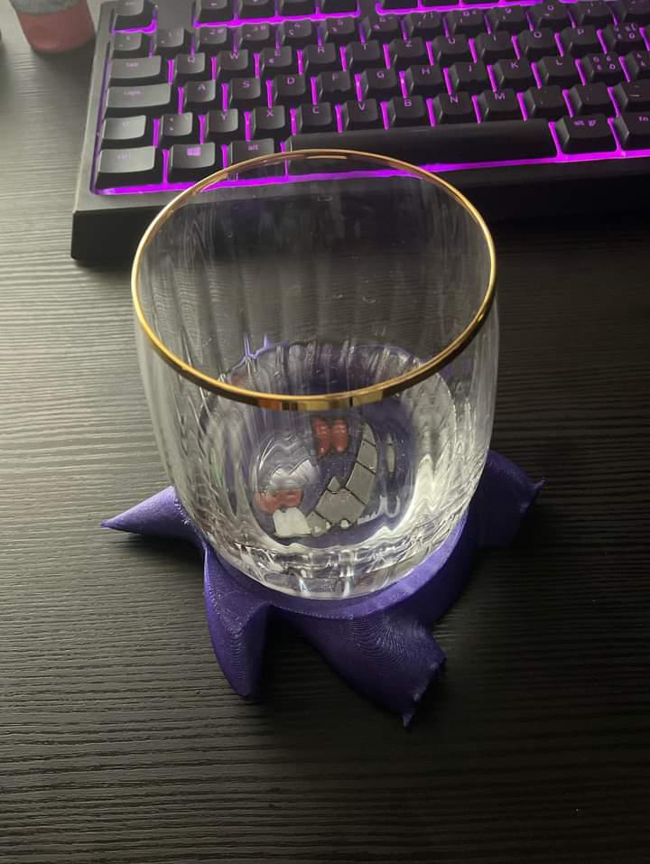 Crushed Gengar Coaster by MonkeyMK | Download free STL model ...