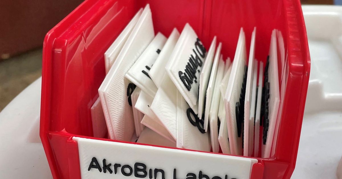 Parametric Labels for Akro Mils AkroBins by Douglas Hale | Download ...