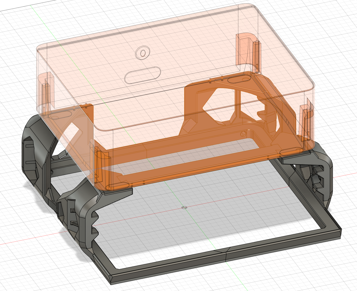 Minimalist AMS Riser for X1C and P1P by NOT your favorite engineer ...