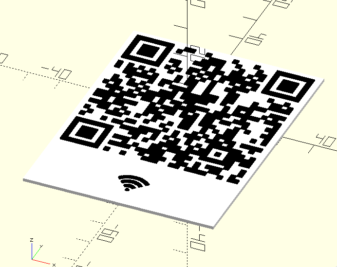 Scannable Wi-Fi QR Code Card (Fully Configurable SCAD) by diffused ...