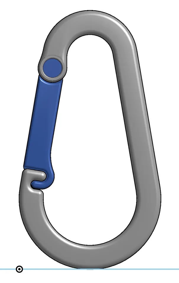Simple Carabiner print in place by 3D Kits | Download free STL model ...