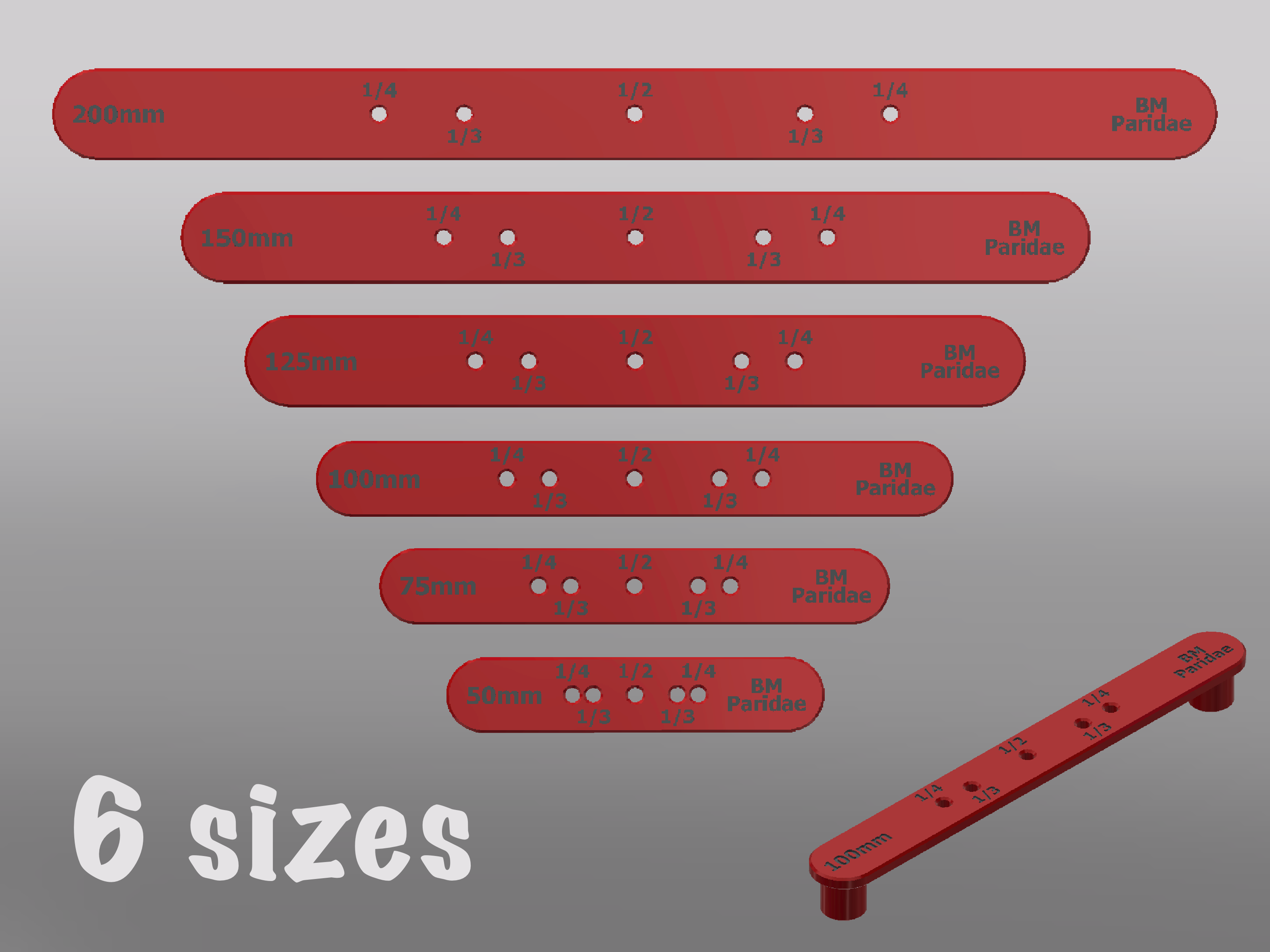 Center finder: 1/2, 1/3 and 1/4 markings by BM Paridae | Download free ...