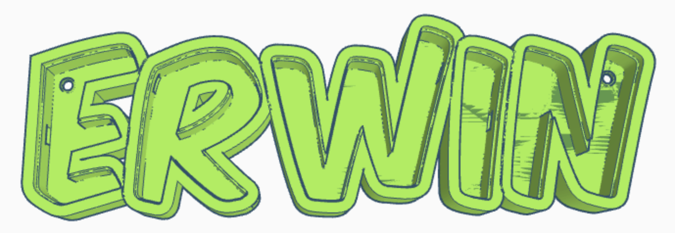 ERWIN LED- Namenslampe (Name lamp) by Tomsen | Download free STL model ...