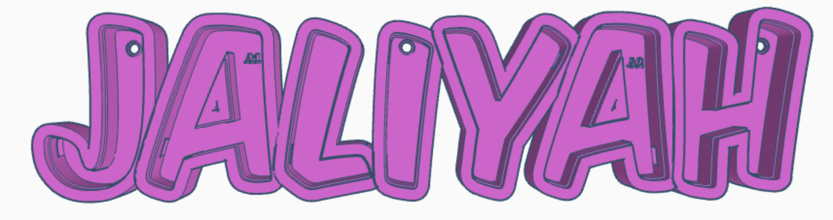 JALIYAH LED- Namenslampe (Name lamp) by Tomsen | Download free STL model | Printables.com