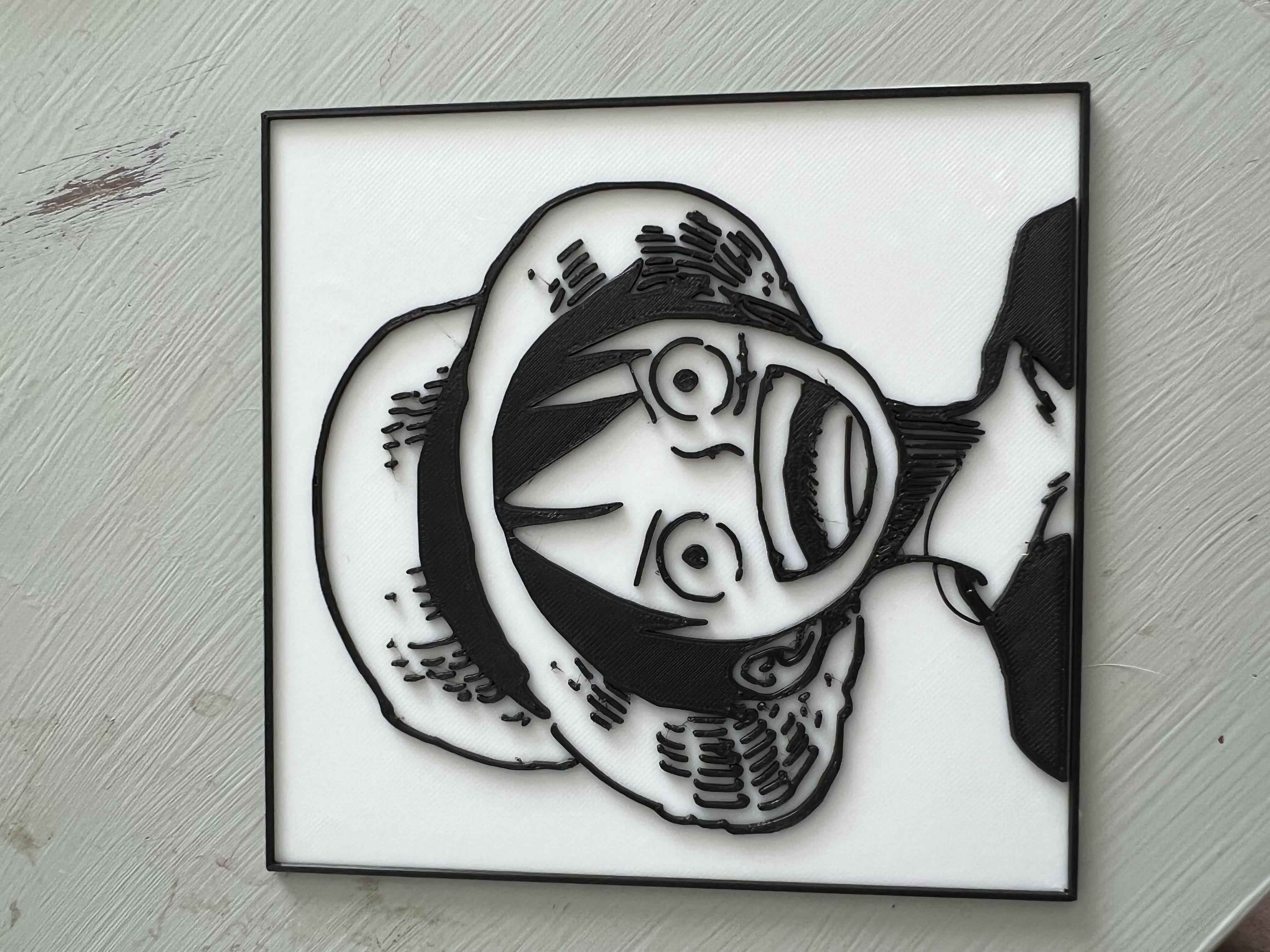 One Piece - Luffy 2D Art by DragonFire 3D Printing | Download free STL ...