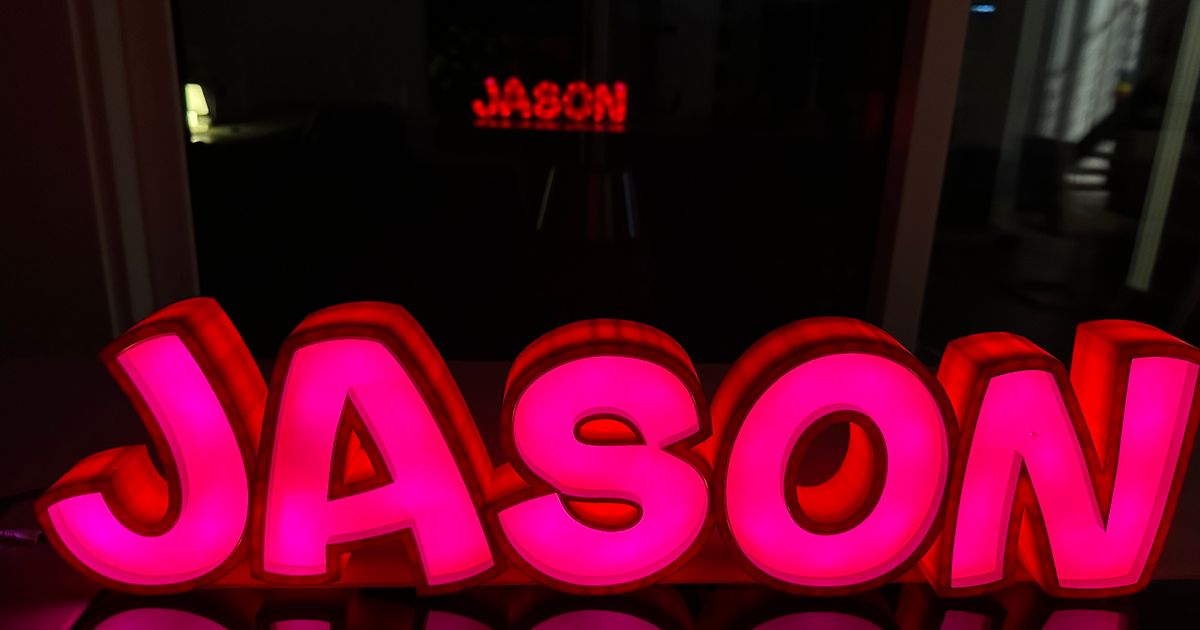 JASON LED- Namenslampe (Name lamp) by Tomsen | Download free STL model ...