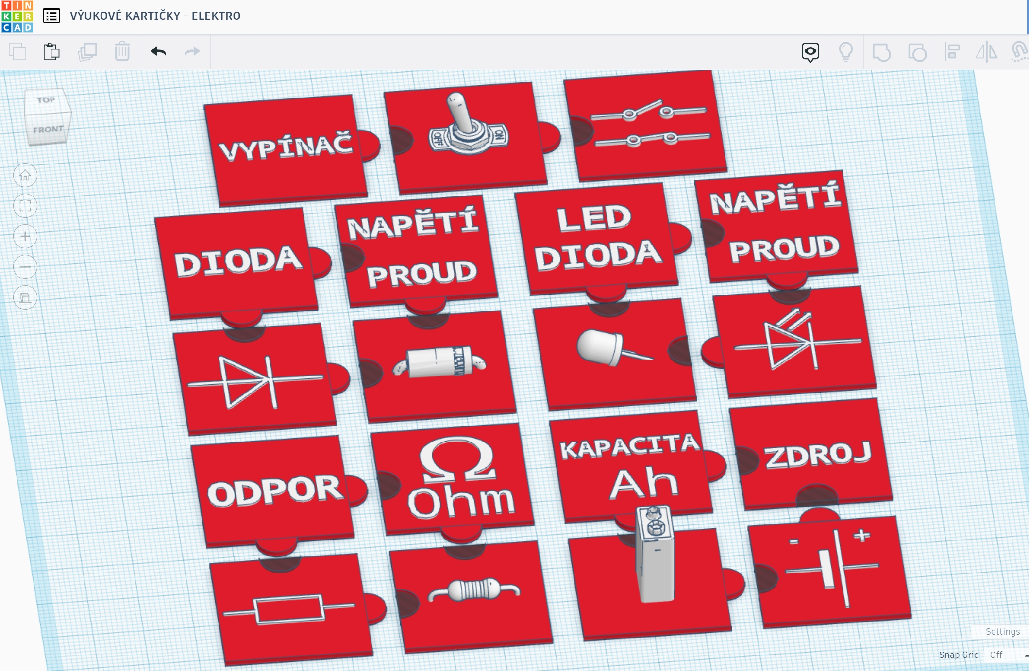 Výukové kartičky 3D elektrosoučástky by Gramofond | Education ...