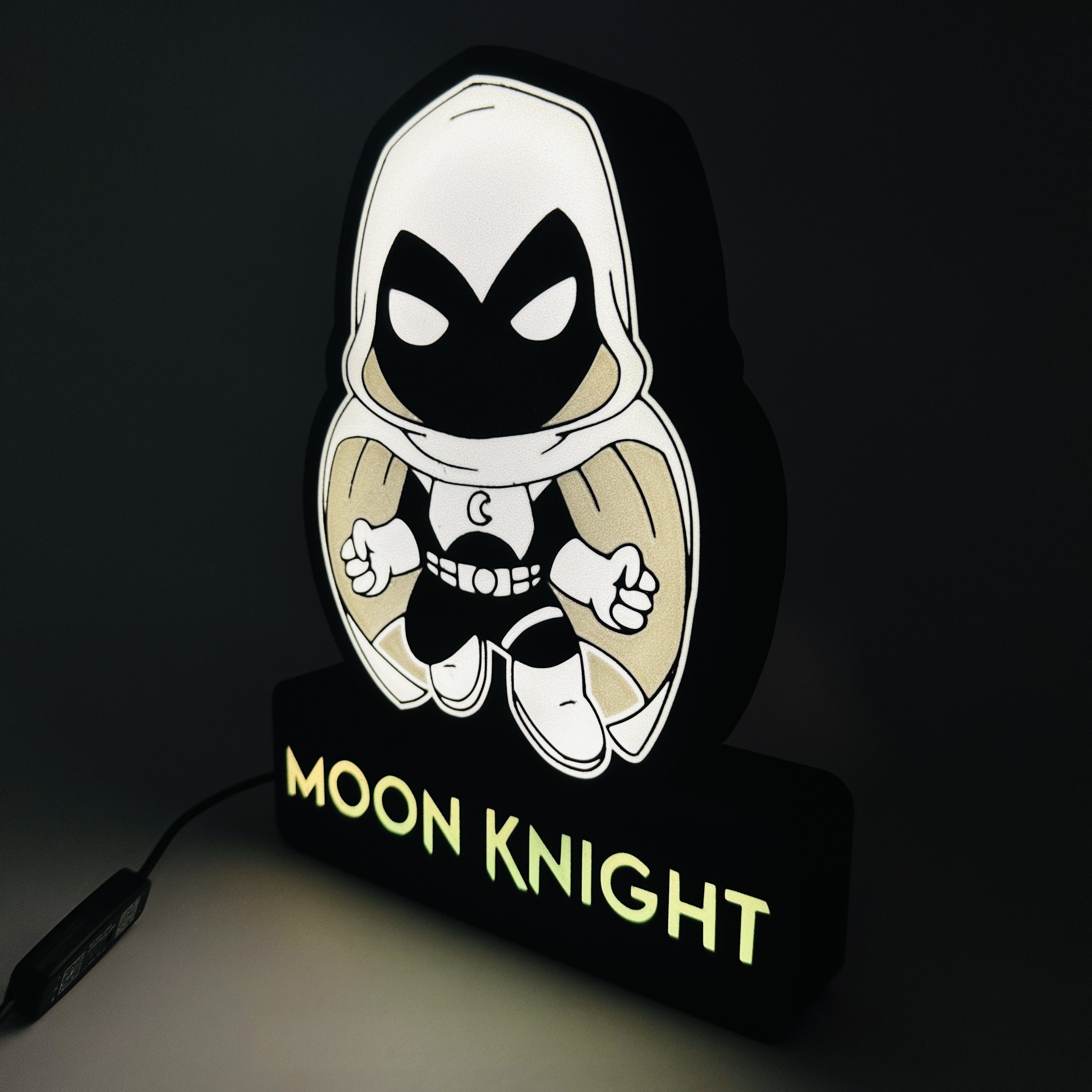 Moon Knight led lamp( 3mf for Bambu ams) by Smart3d By Gabriel Gomes ...