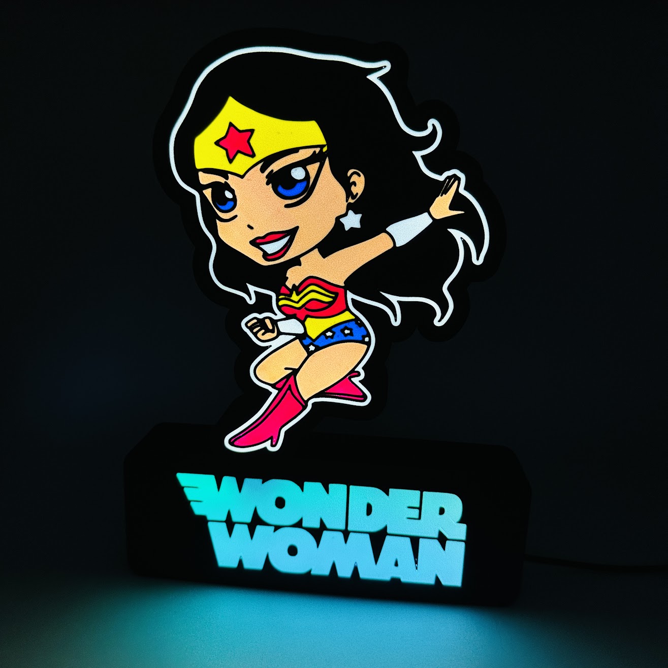 Wonder Woman led lamp( 3mf for Bambu ams) by Smart3d By Gabriel Gomes ...