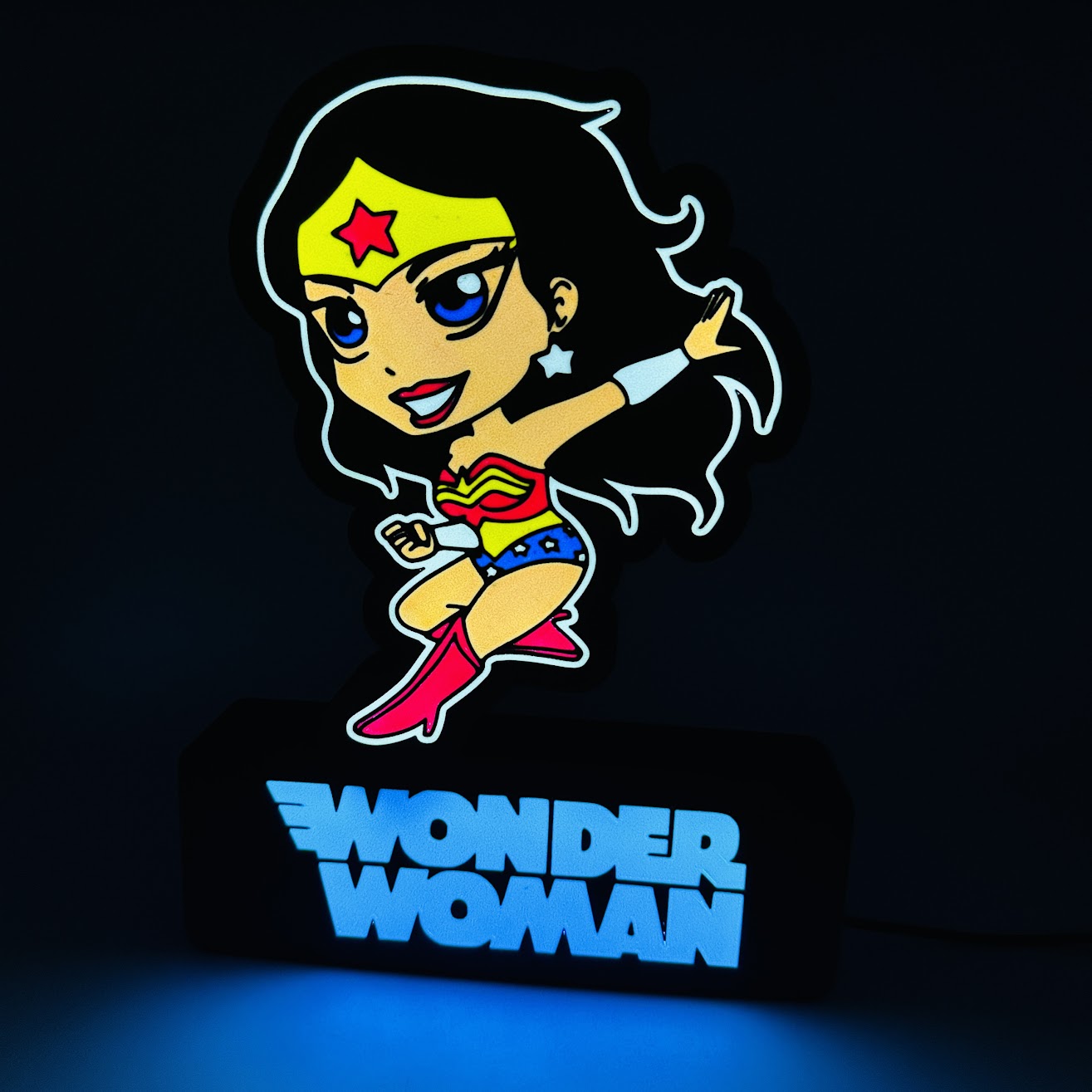 Wonder Woman led lamp( 3mf for Bambu ams) by Smart3d By Gabriel Gomes ...