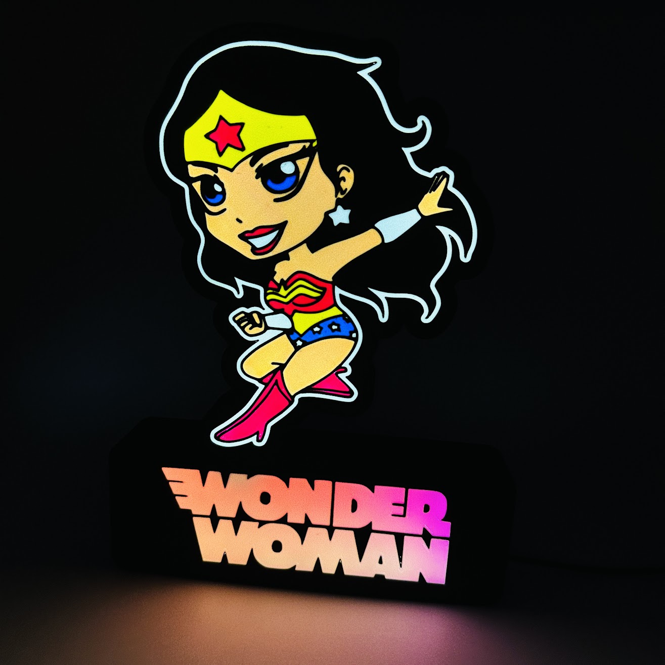 Wonder Woman led lamp( 3mf for Bambu ams) by Smart3d By Gabriel Gomes ...