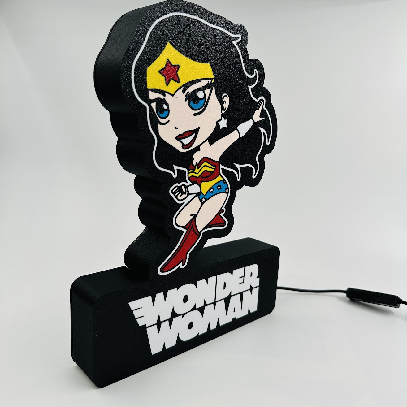 Wonder Woman led lamp( 3mf for Bambu ams) by Smart3d By Gabriel Gomes ...