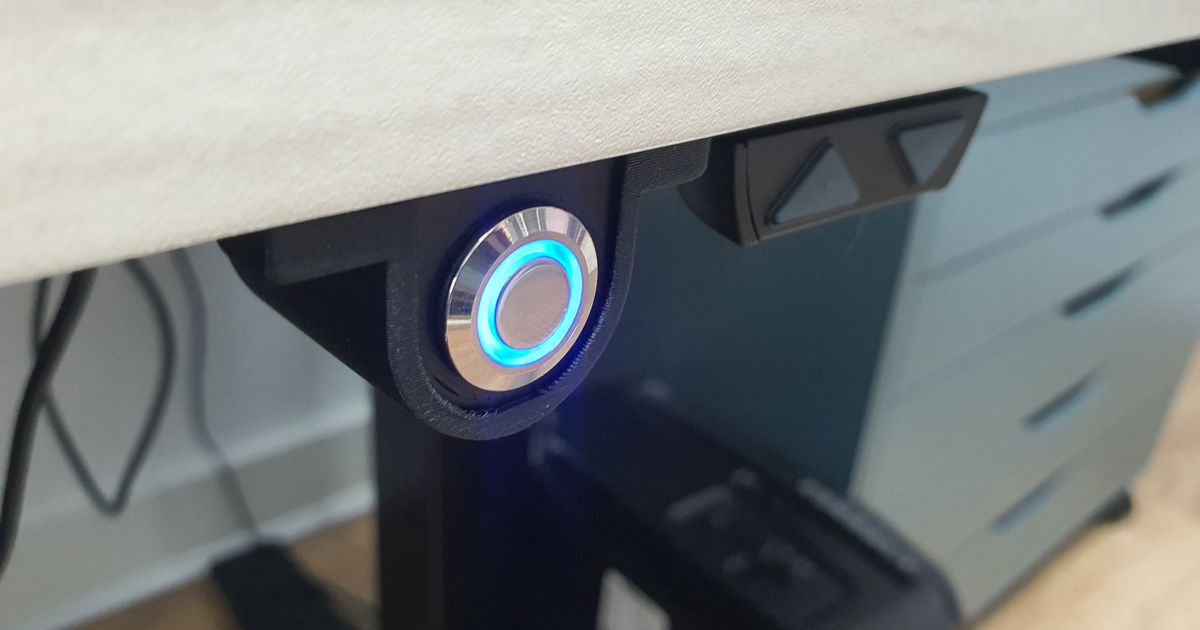 Under Desk Push Button Mount by Grain | Download free STL model ...