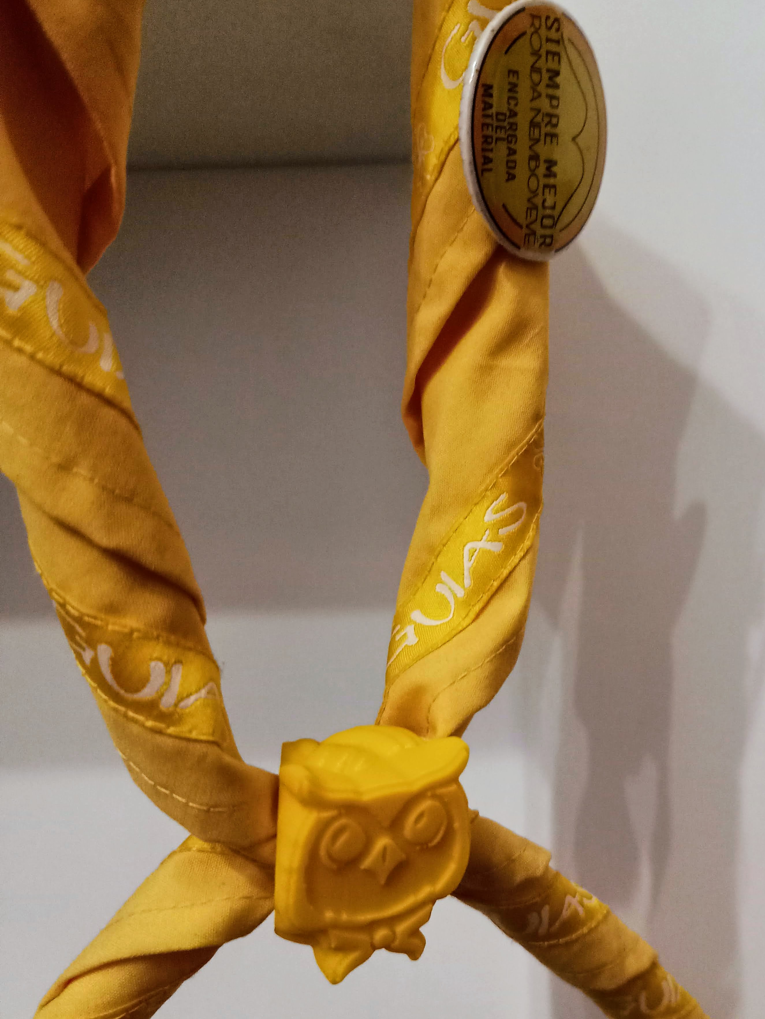 Owl woggle Scarf Ring brownies leader WAGGGS- Pasapañuelos o canuto de ...