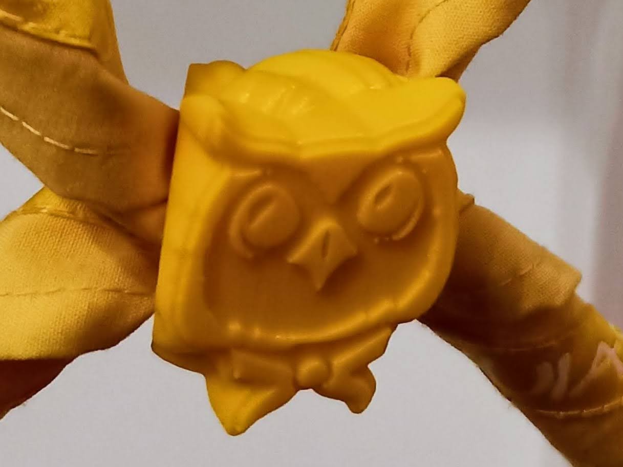 Owl woggle Scarf Ring brownies leader WAGGGS- Pasapañuelos o canuto de ...