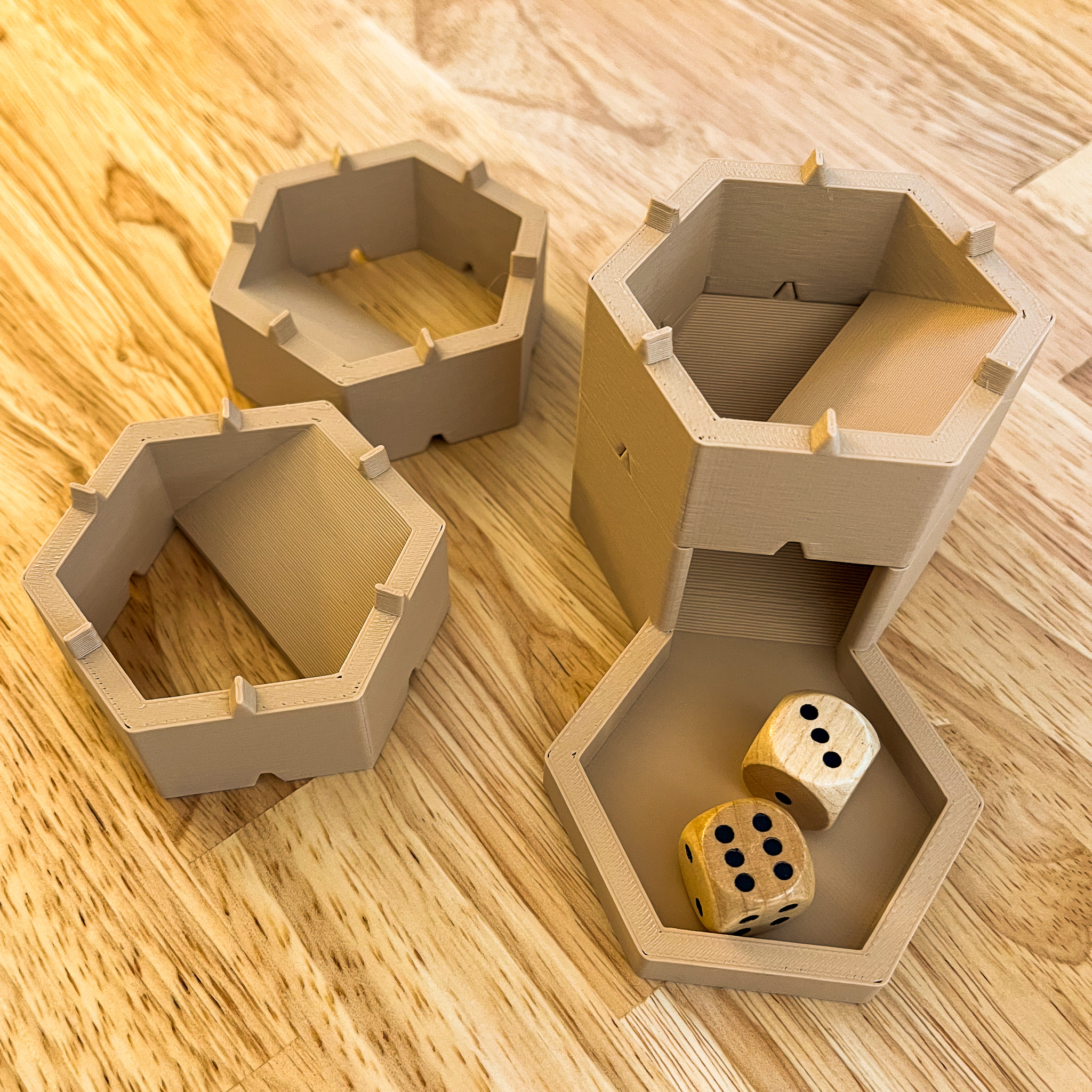 Modular Hex Dice Tower (Parametric) by Parsingphase | Download free STL model | Printables.com
