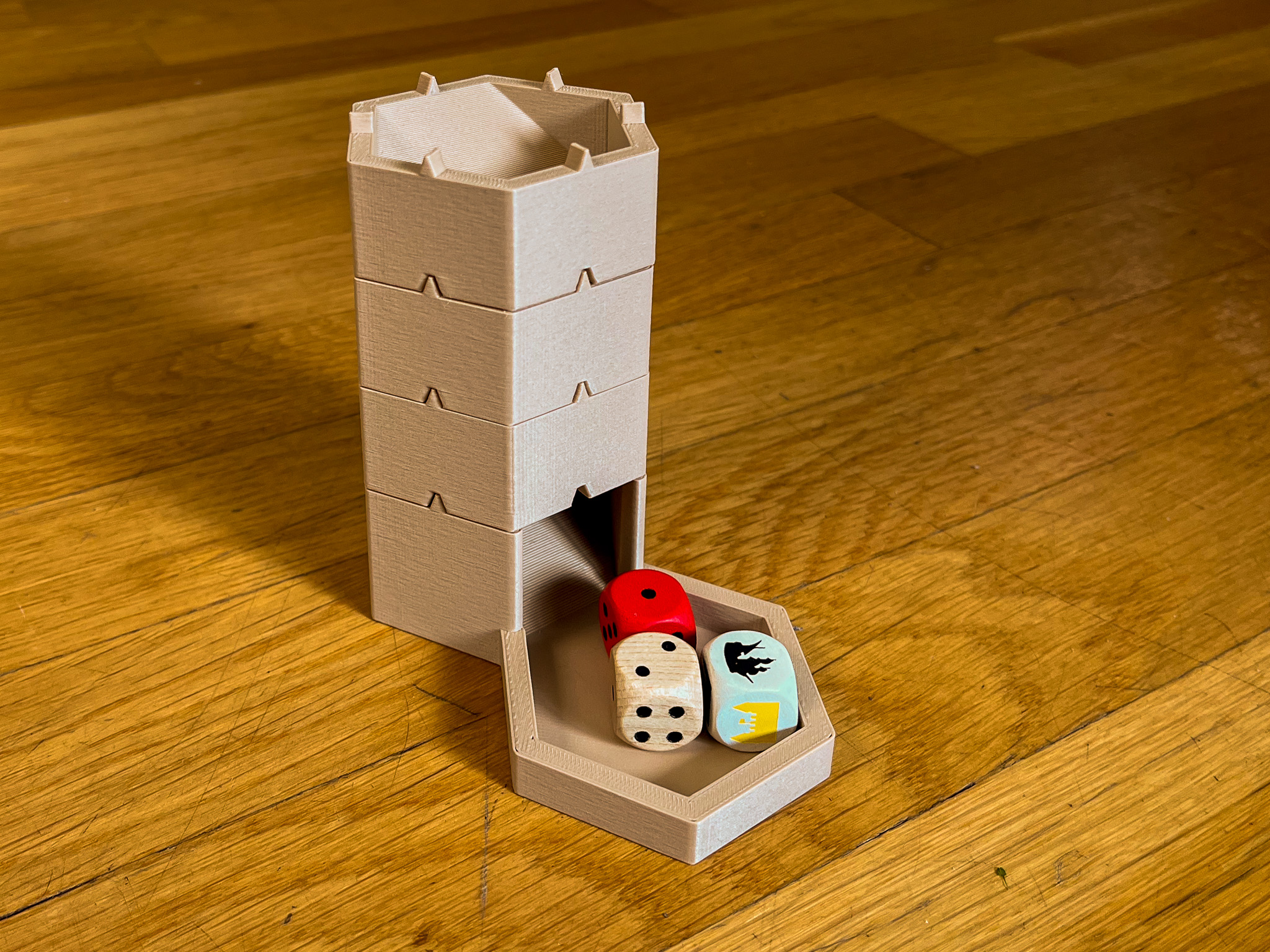 Modular Hex Dice Tower (Parametric) by Parsingphase | Download free STL ...