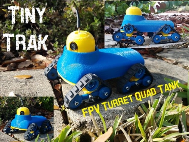 Tiny Turret Quad Track - Tiny Servo Driven FPV RC Tank - Tiny Trak by M Reynolds | Download free ...