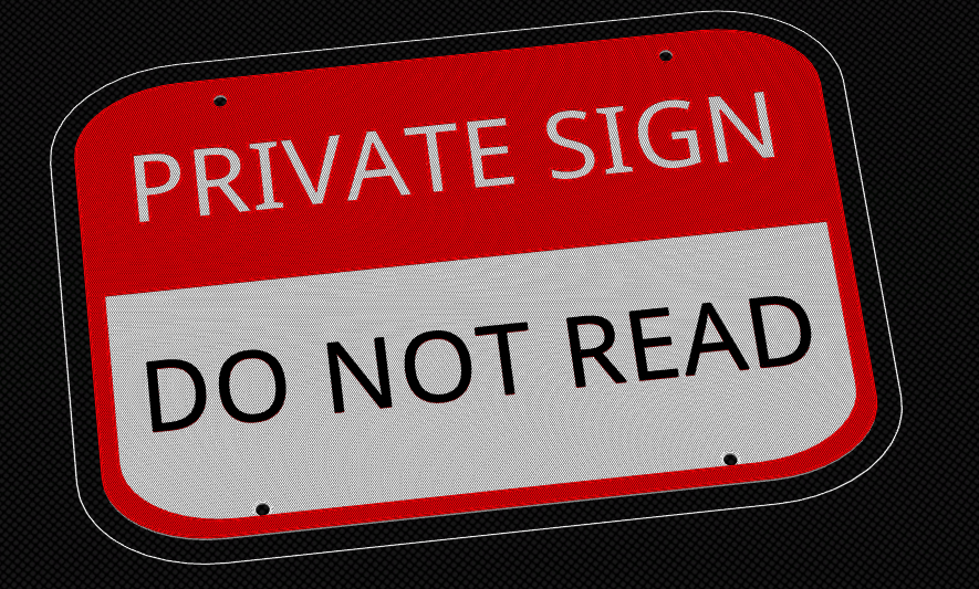 private sign do not read, now in 3 colors and 2 designs by zzzy ...