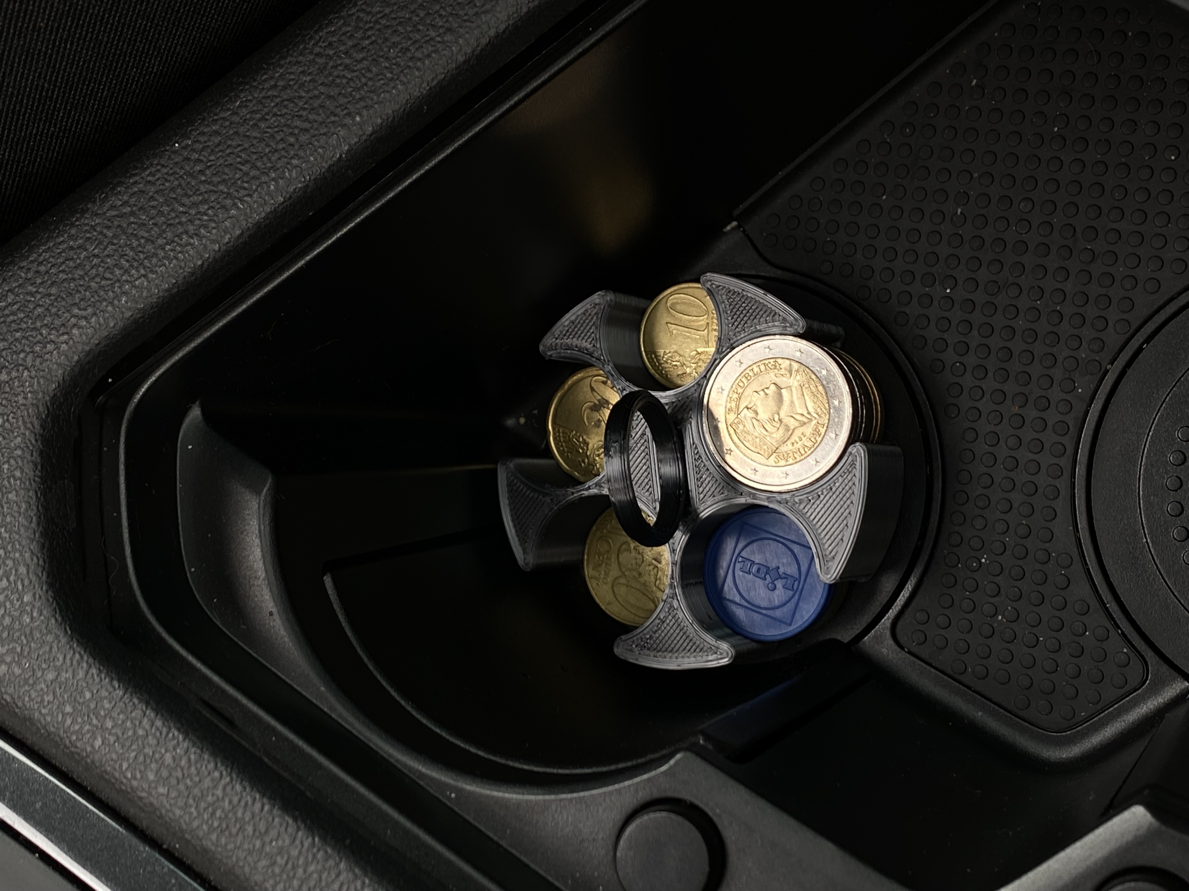 Euro coins car cup holder organiser ¢10, ¢20, ¢50, €1, €2 by Geddy ...