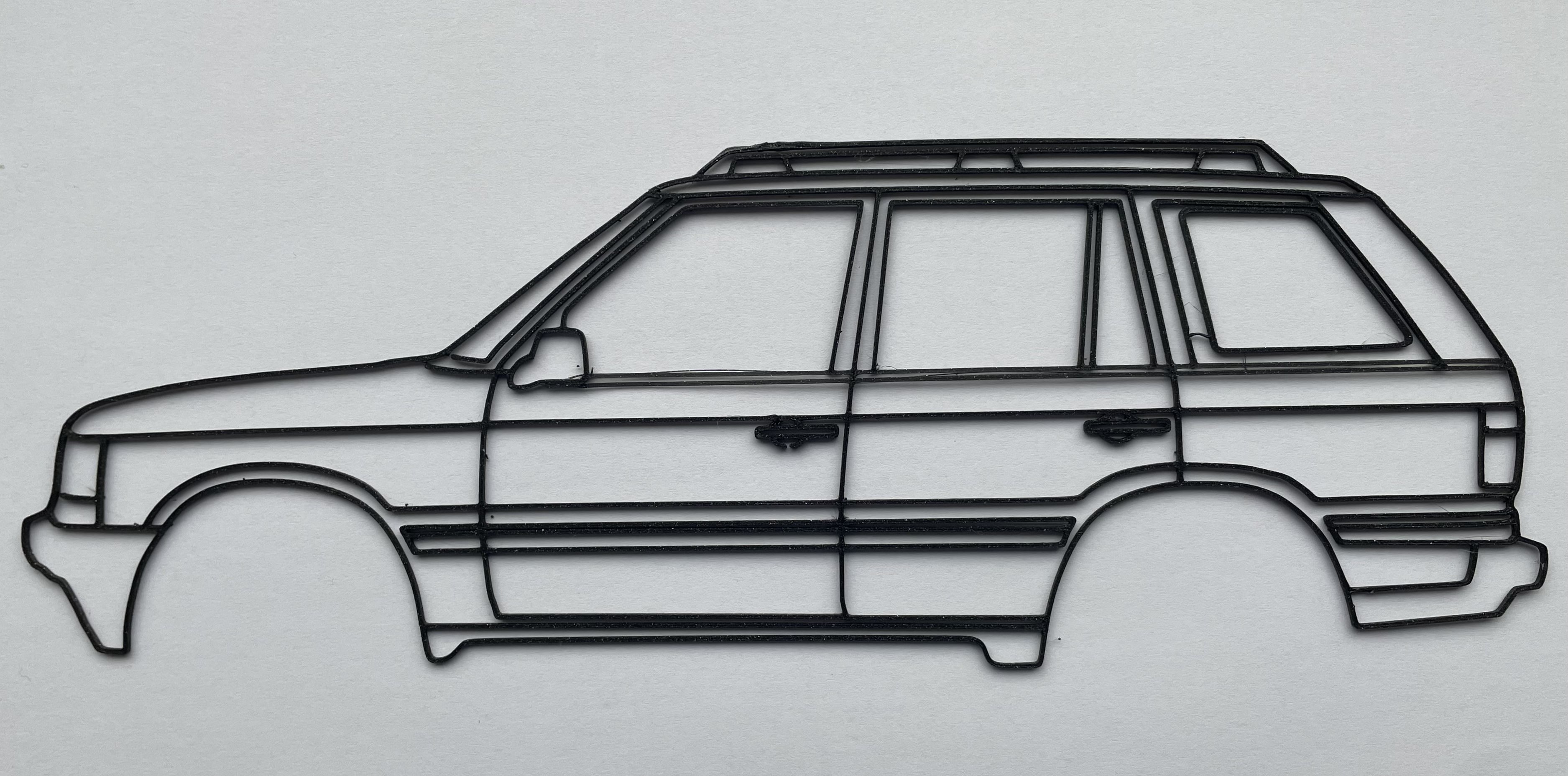 Range Rover P38 Silhouette Wall Art by Adim | Download free STL model ...