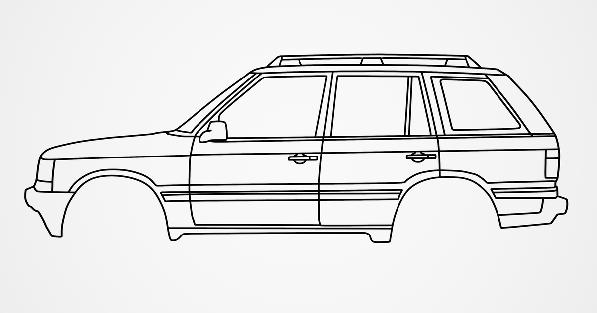 Range Rover P38 Silhouette Wall Art by Adim | Download free STL model ...