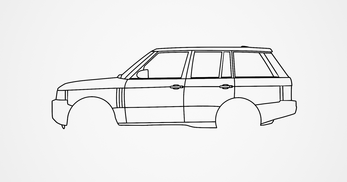 Range Rover L322 Silhouette Wall Art by Adim | Download free STL model ...
