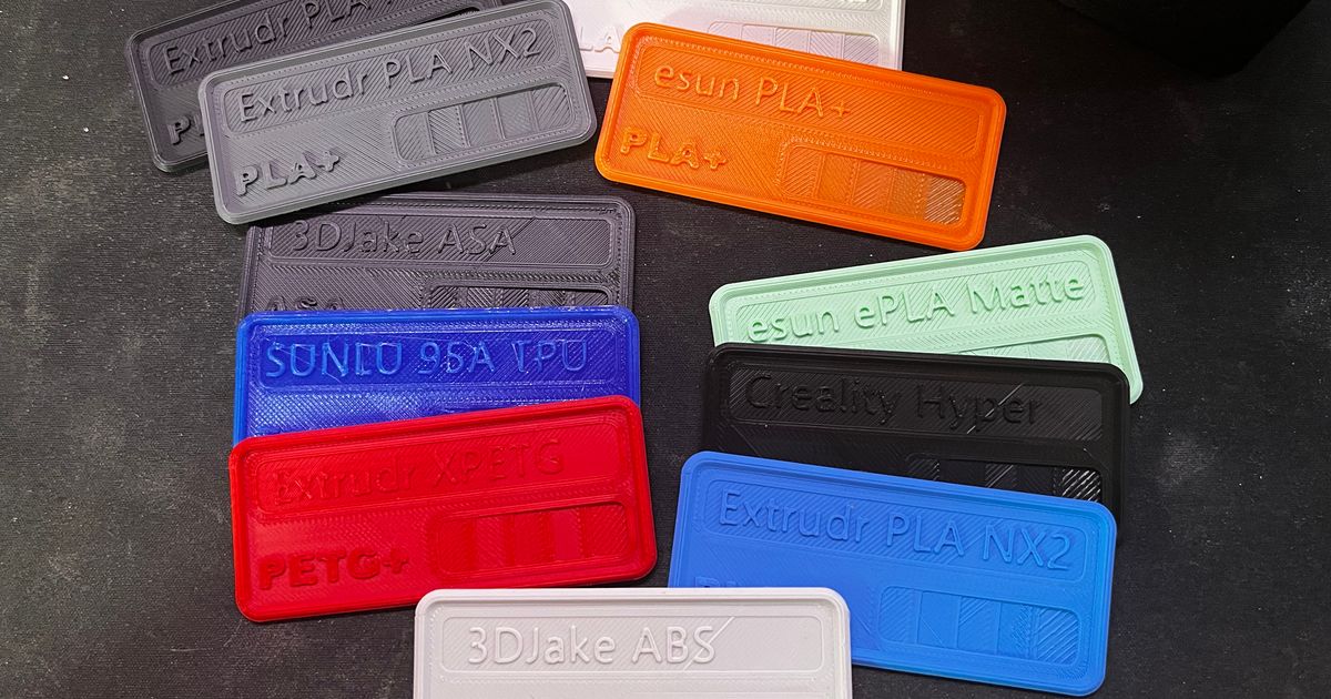 Filament Samples with Filament Names added par Pascal07 | Téléchargez ...