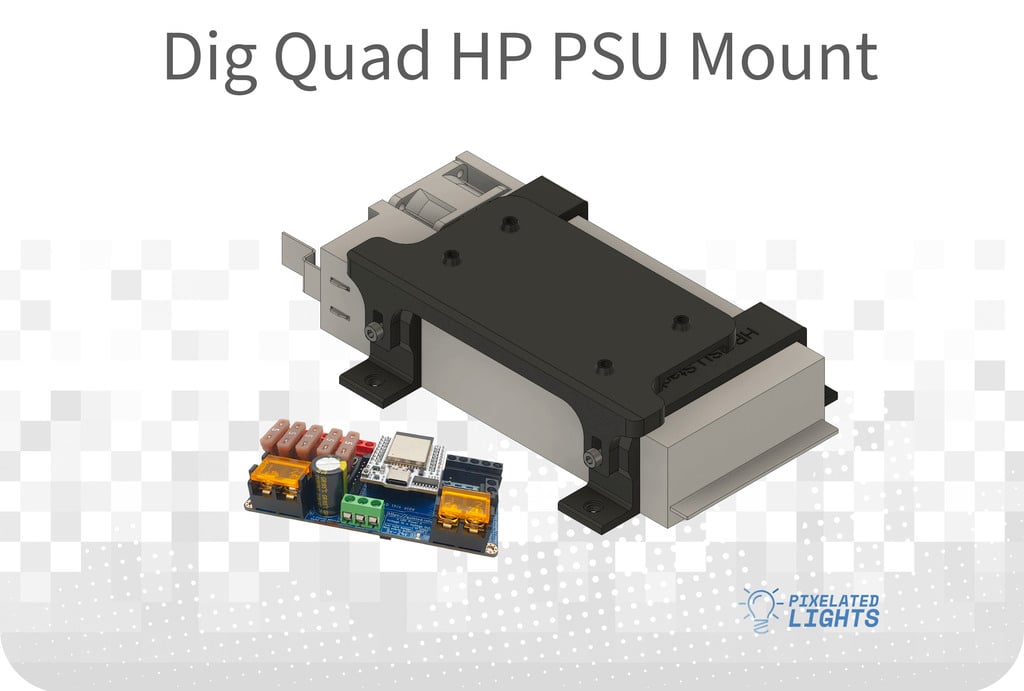 QuinLED Dig Quad Controller HP PSU Mount System by Derik Whittaker | Download free STL model ...