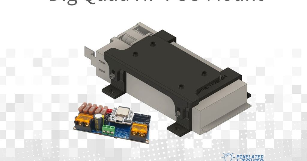 QuinLED Dig Quad Controller HP PSU Mount System by Derik Whittaker | Download free STL model ...