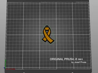 Cancer Ribbon Keychain by DelsinC | Download free STL model ...