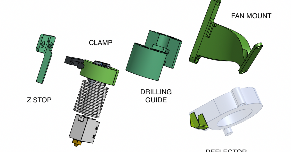 E3D Hotend Mount for Anycubic Kobra Max/Kobra Plus/Vyper by MY ...